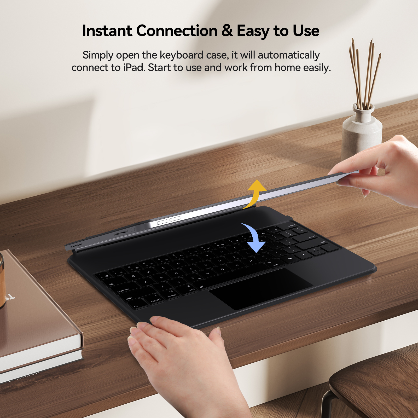 AUSDOM Bluetooth Wireless Backlit Rechargeable Keyboard Case with ...