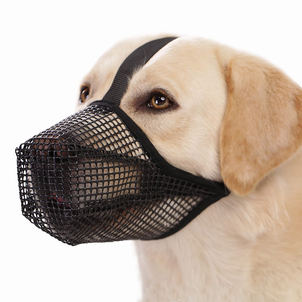 Soft Mesh Covered Dog Muzzle With Adjustable Straps For Small Medium ...